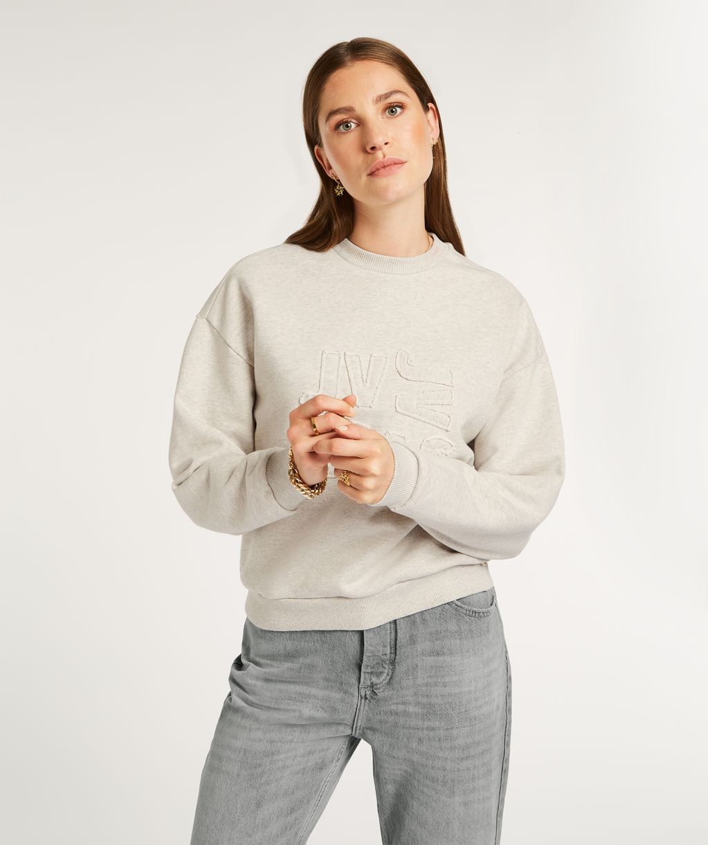 LENTHE regular fit sweater - Salt Melange | JOSH V | Official online shop