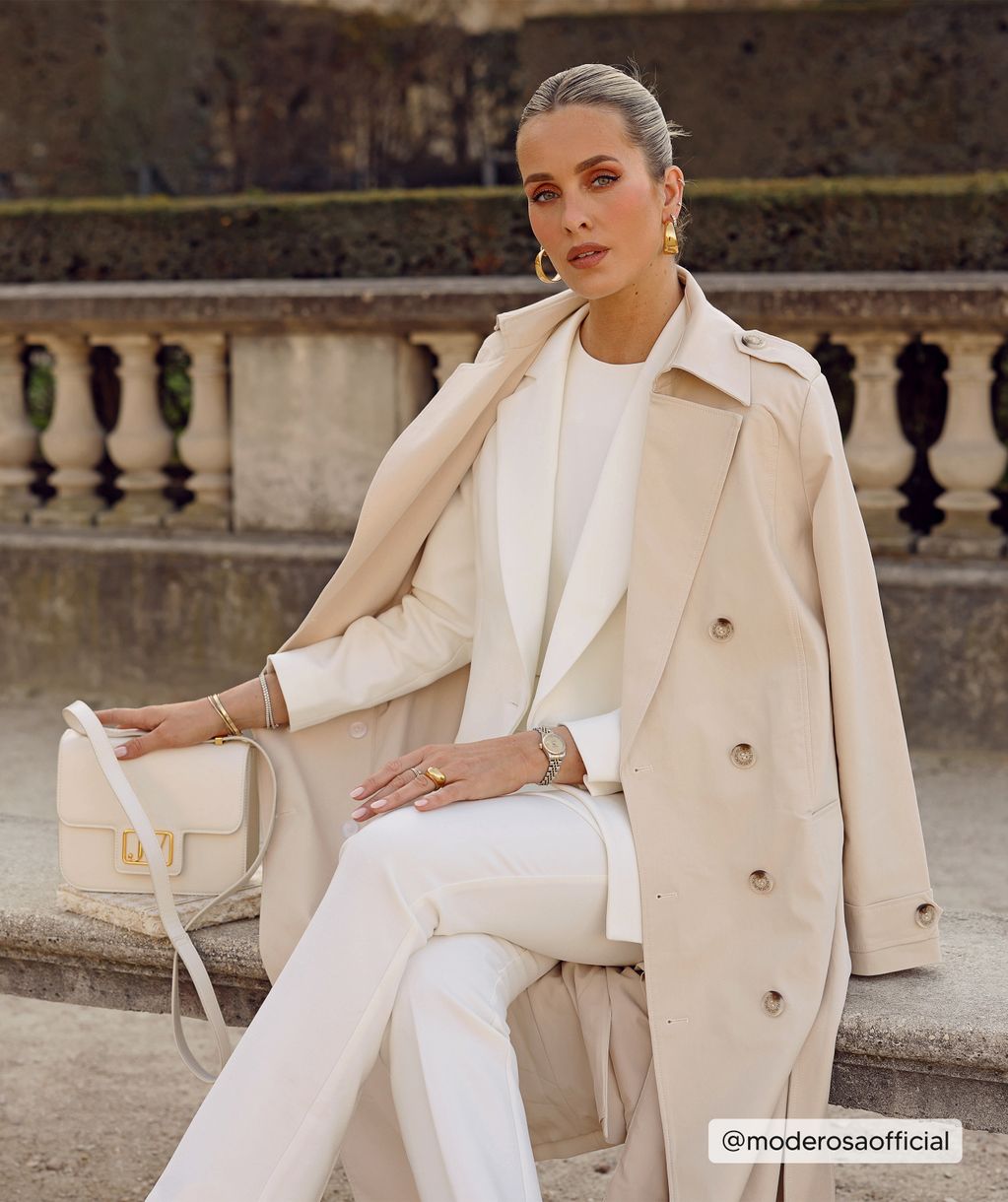 GINA dames jas - Sandy Lane Cocoon White | JOSH V | Official online shop