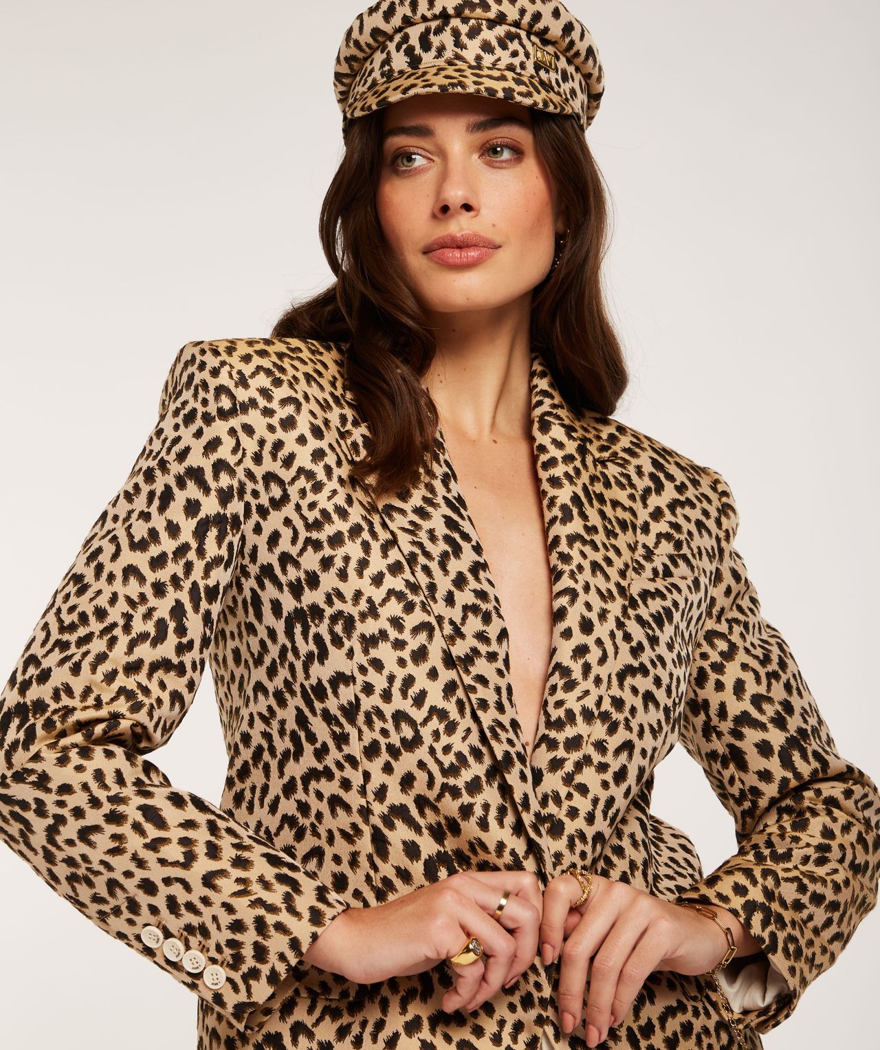 CHARLIZE regular fit blazer met leopard dessin - Leopard | JOSH V ...