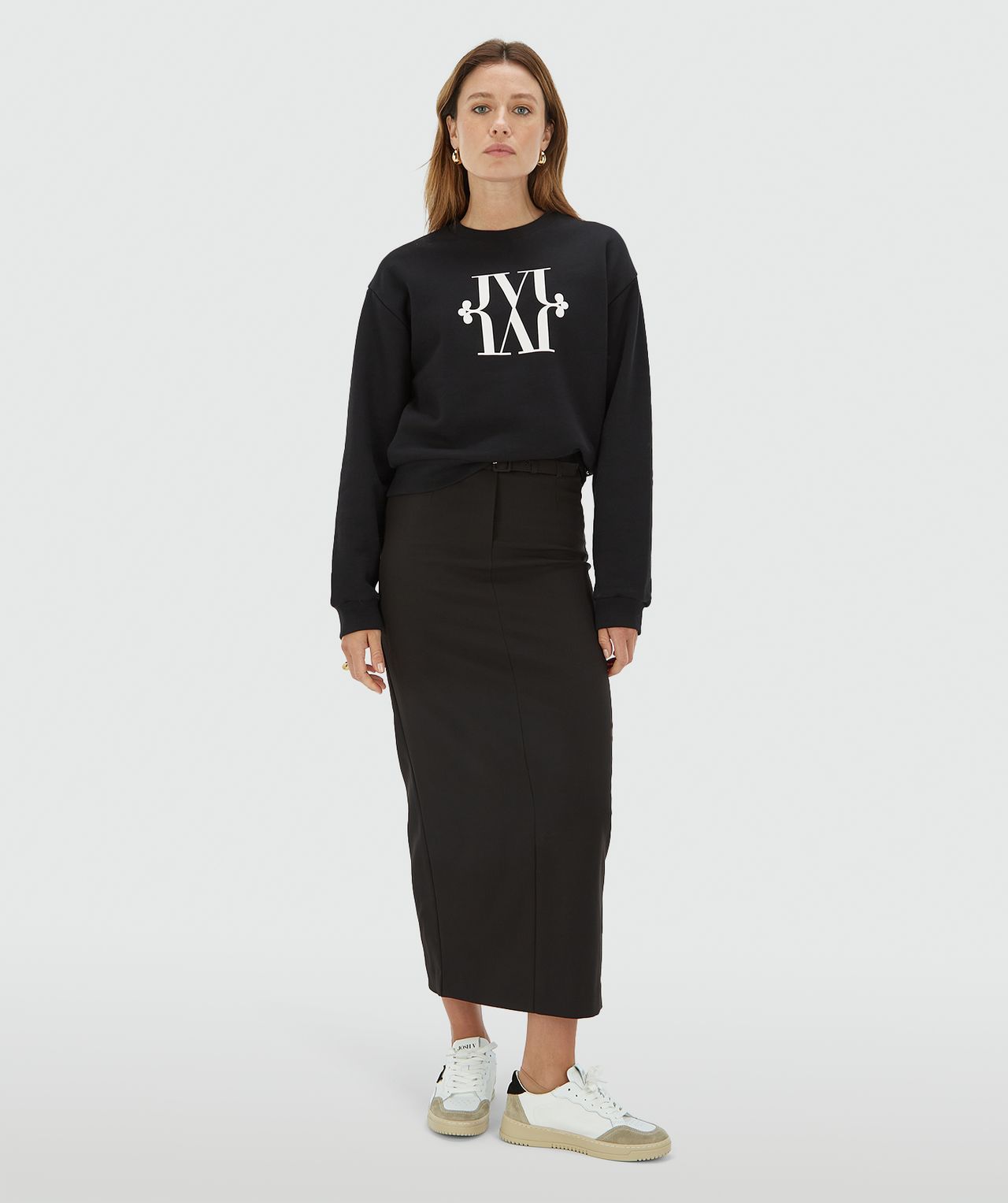 EBAH regular fit sweater met logo Black l JOSH V | Official online shop