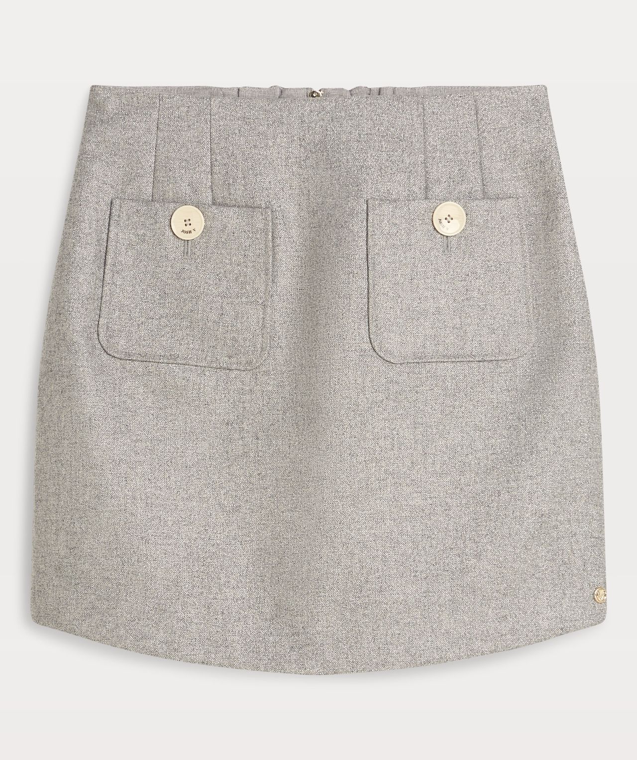 ELLEN fitted rok met lurex - Grey Silver , JOSH V | Official online shop