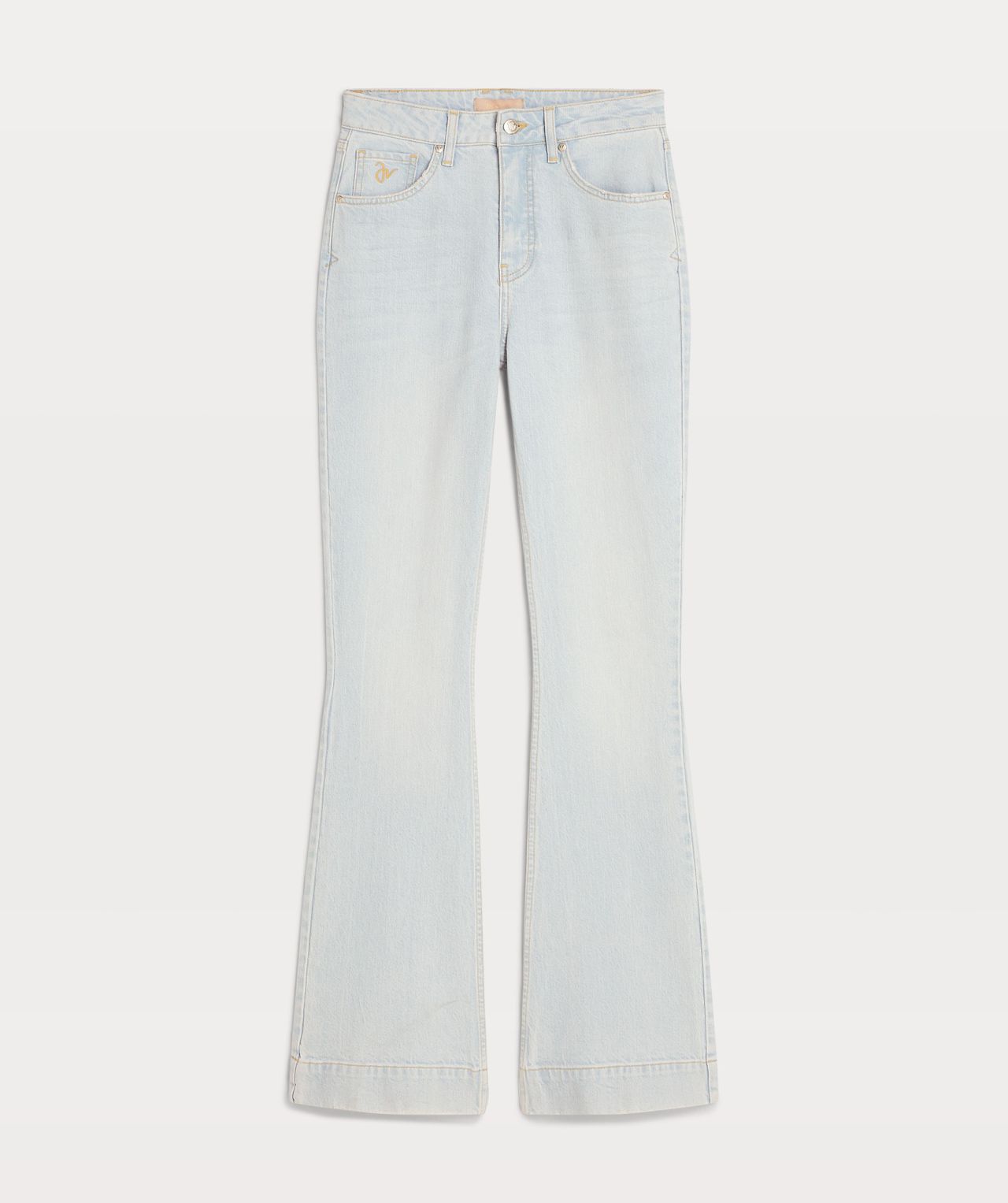JILL fitted high rise flared jeans - Light Blue Denim | JOSH V ...