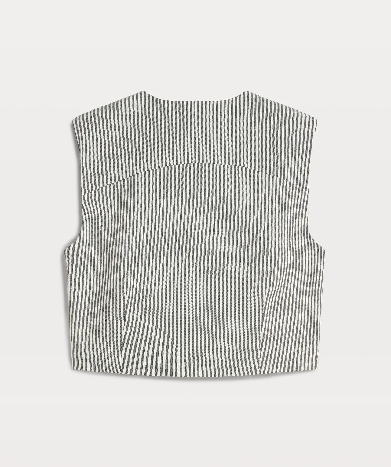LEVA cropped gilet - Off White Graphite | JOSH V | Official online shop
