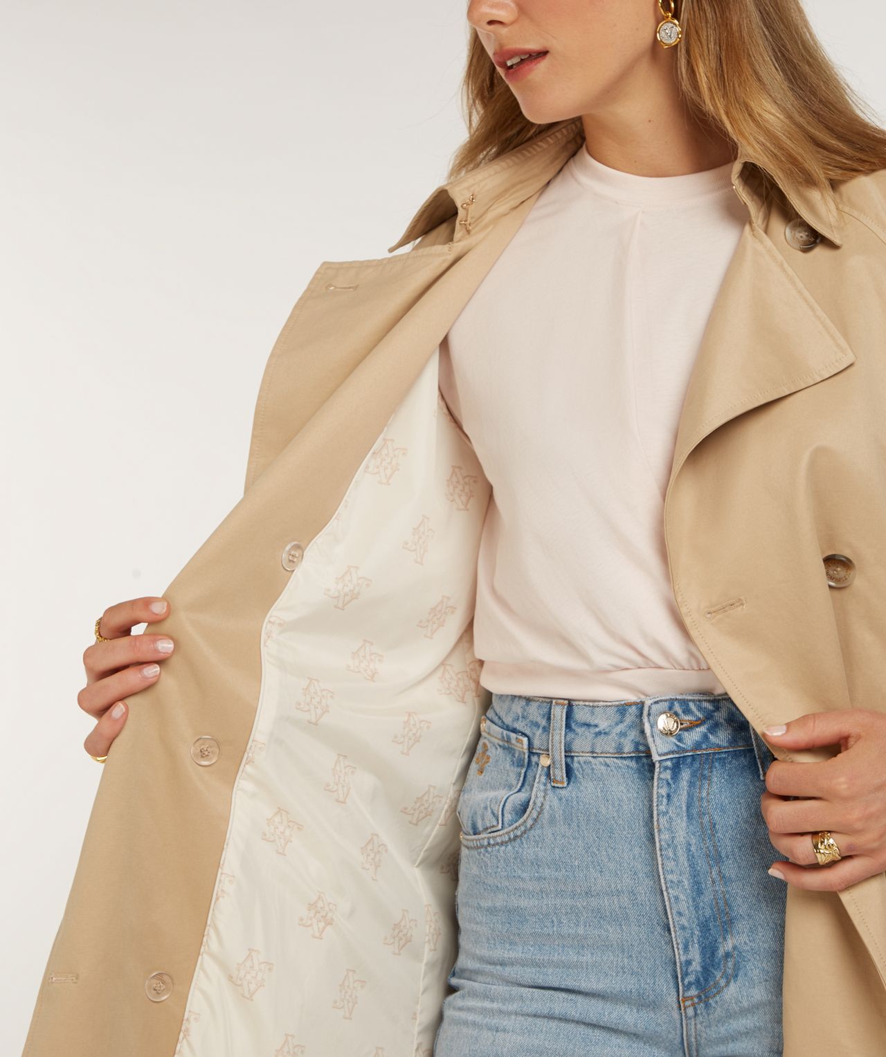MOLLIE regular fit dames trenchcoat - Beige | JOSH V | Official online shop