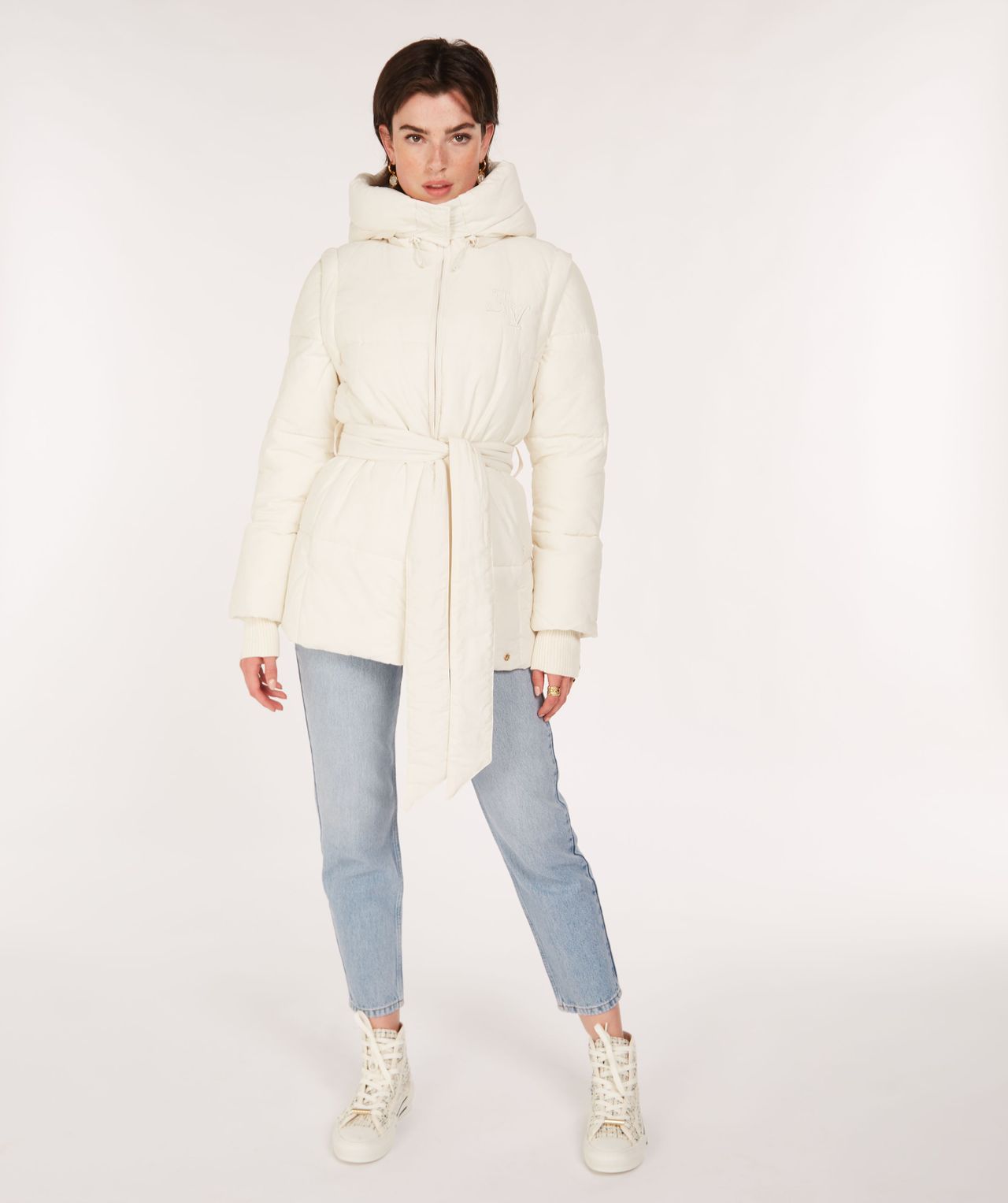 VERA regular fit dames jas met afritsbare mouwen - Light Ecru | JOSH V ...