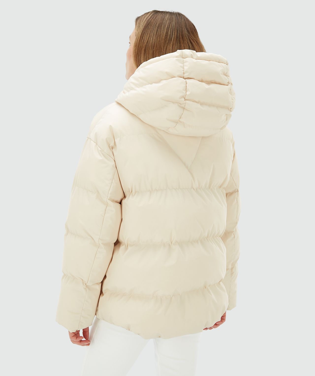 WRENNA oversized puffer coat Light Ecru l JOSH V | Official online shop