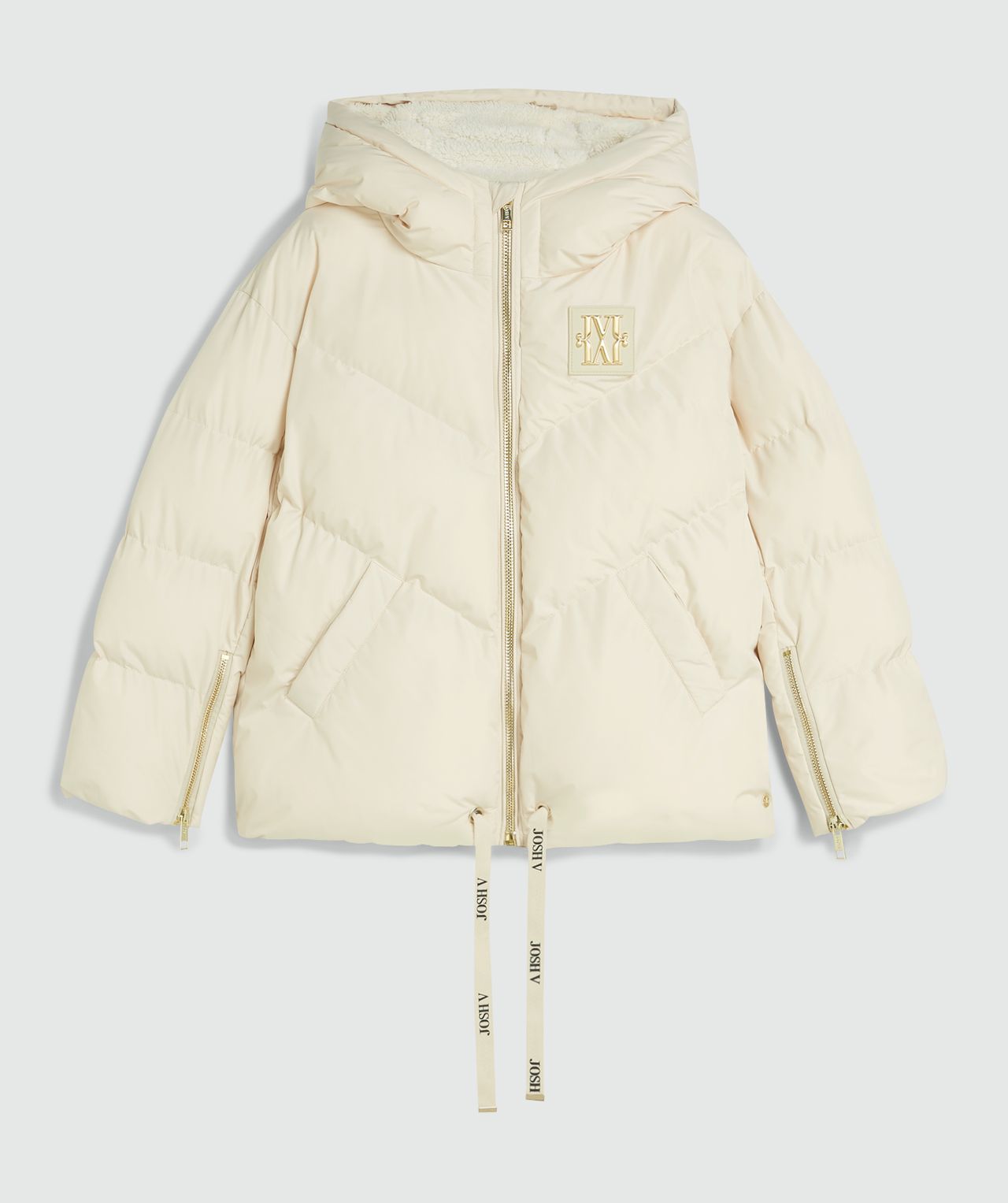 WRENNA oversized puffer coat Light Ecru l JOSH V | Official online shop