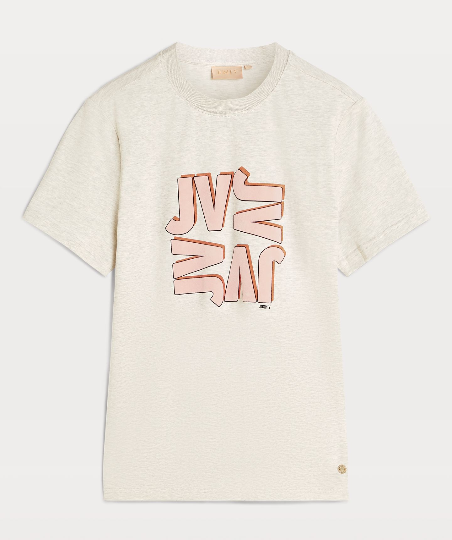 DORIE GRAPHIC regular fit T-shirt - Light Grey Melange - JOSH V ...