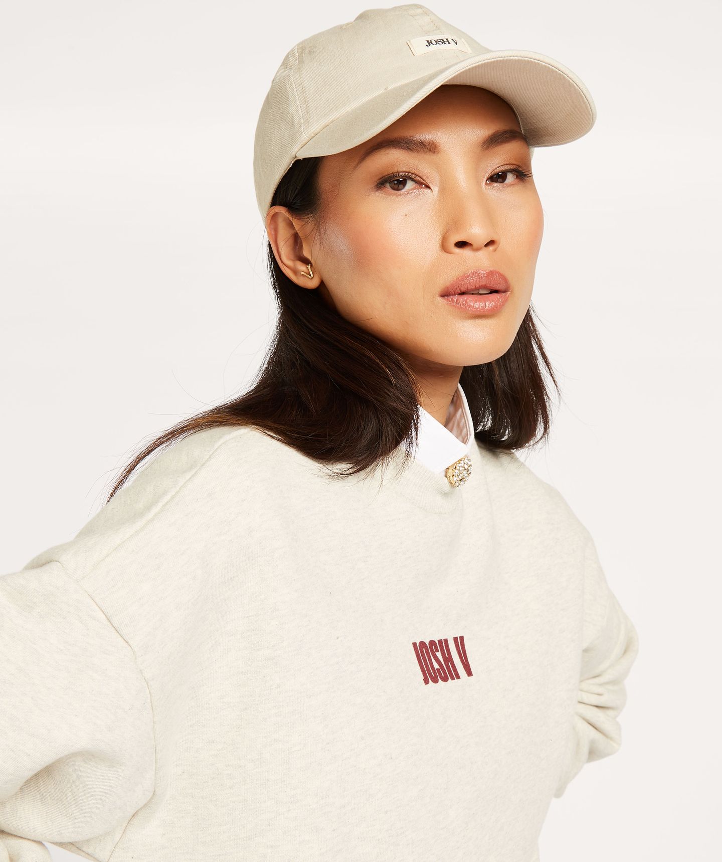 LENTHE regular fit sweater met logo - Salt Melange , JOSH V | Official ...