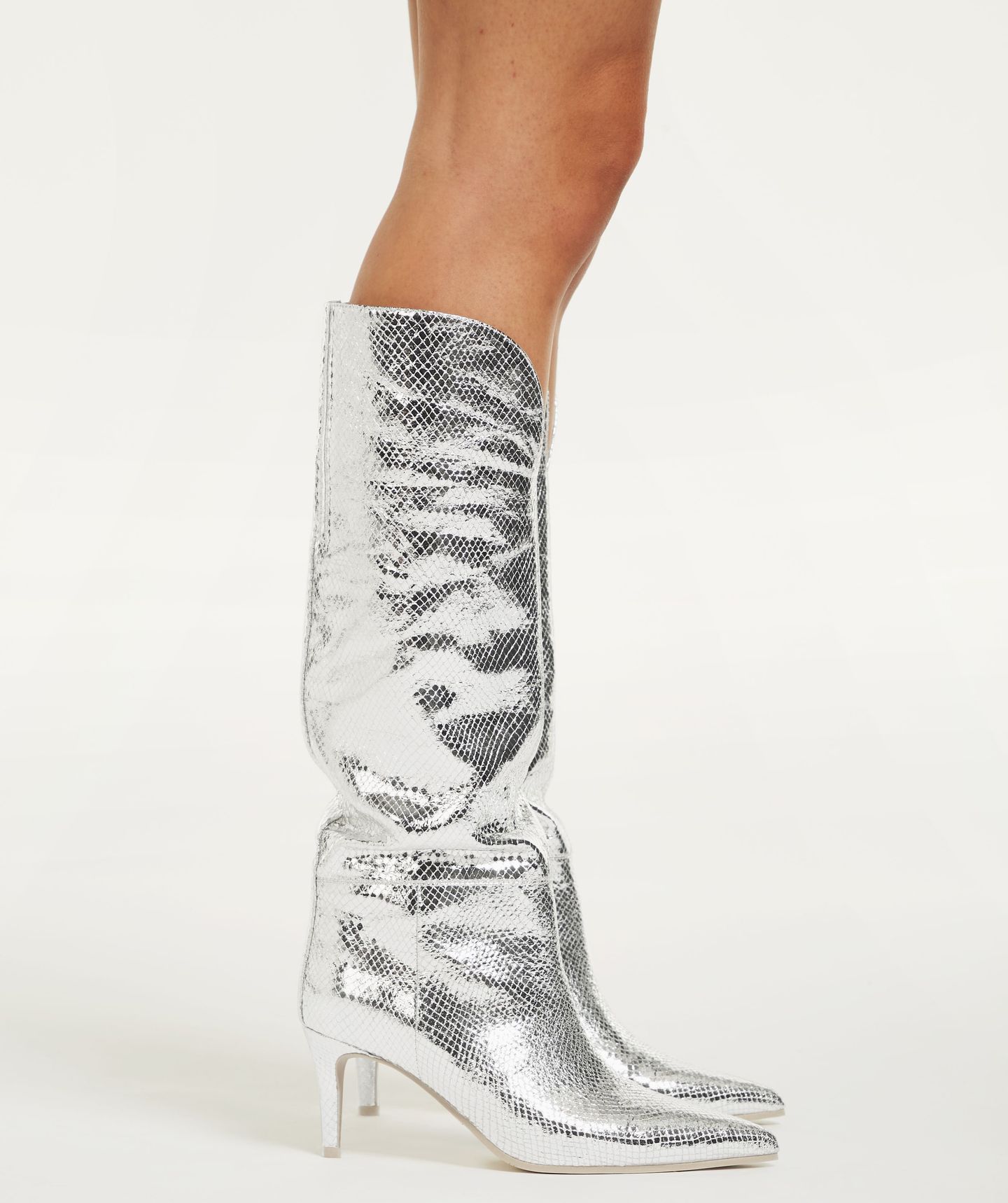 MIRUNA women's boots in metallic - Silver Metallic | JOSH V | Official ...