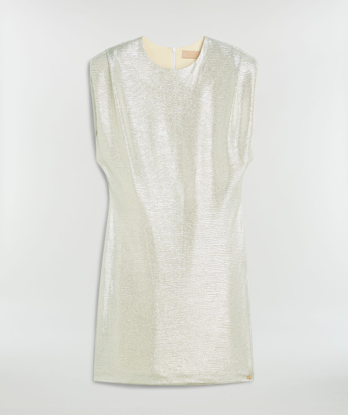 PORTIA slim fit jurk in metallic Silver Glitter - JOSH V | Official ...