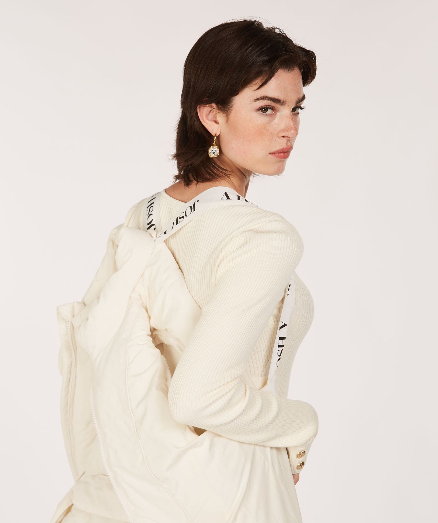 VERA regular fit dames jas met afritsbare mouwen - Light Ecru | JOSH V ...