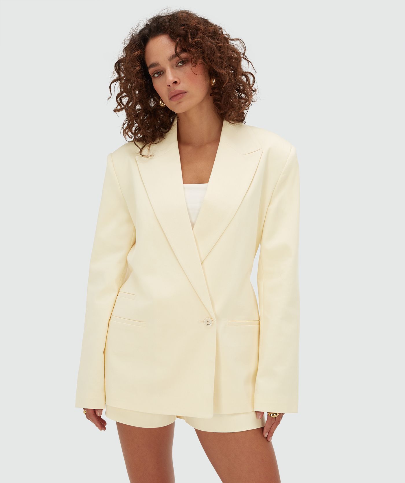 BENSON oversized blazer Butter Yellow , JOSH V | Official online shop