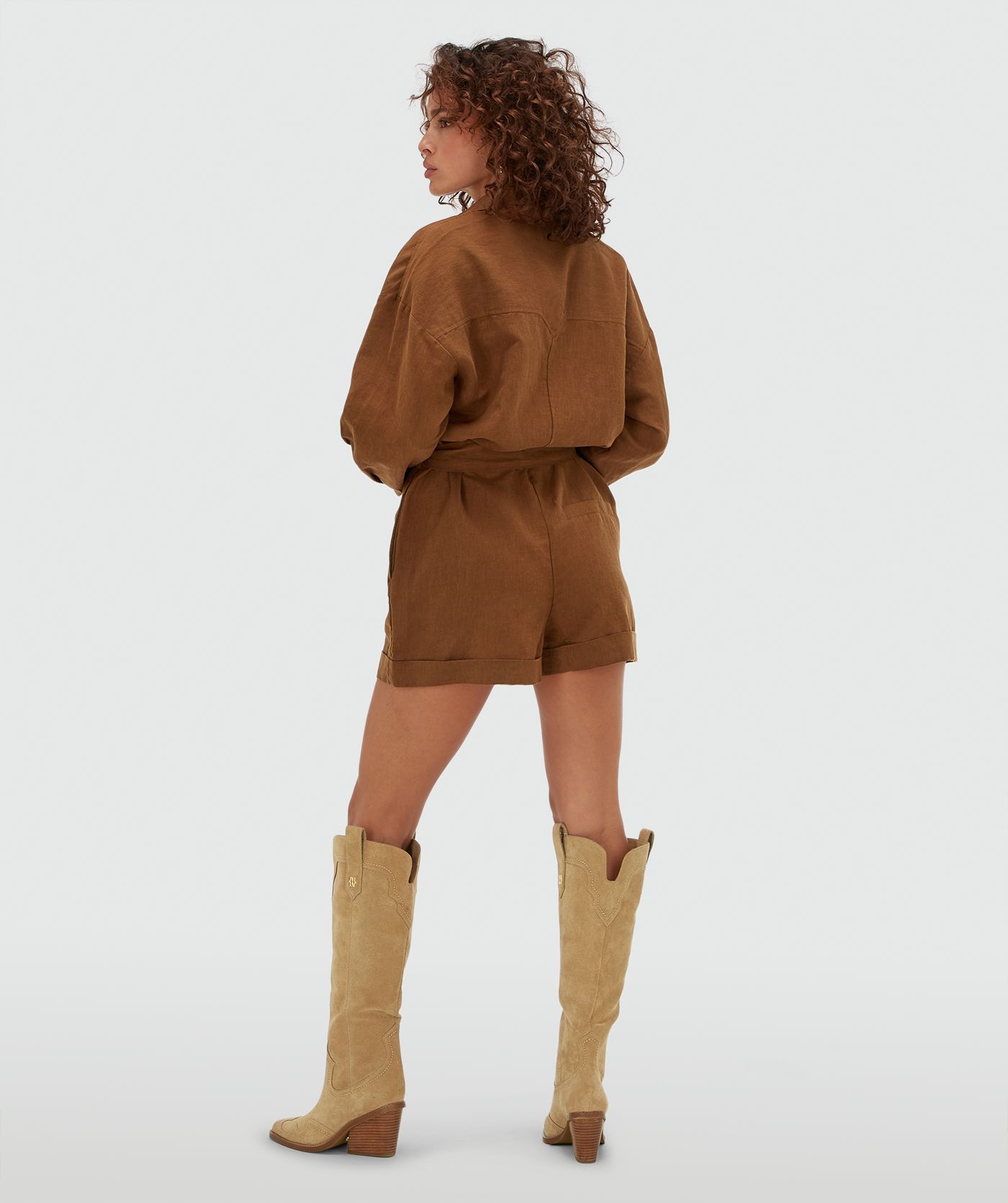 PIENNA oversized playsuit Brown , JOSH V | Official online shop